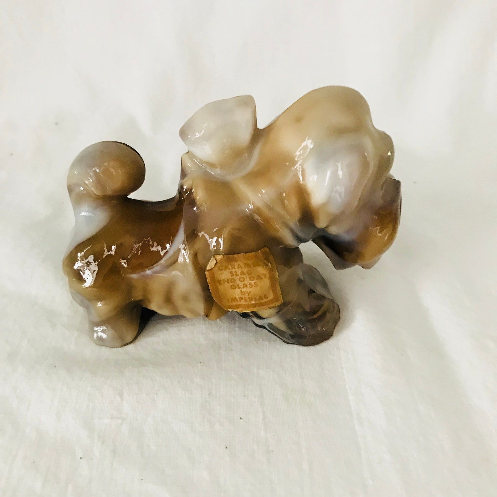 Vintage Scottie Scottish Terrier Dog Imperial Slag Glass Brown - Etsy