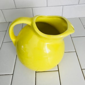 Bright Yellow Pitcher Pottery Beautiful Size Style and Shape Farmhouse ...
