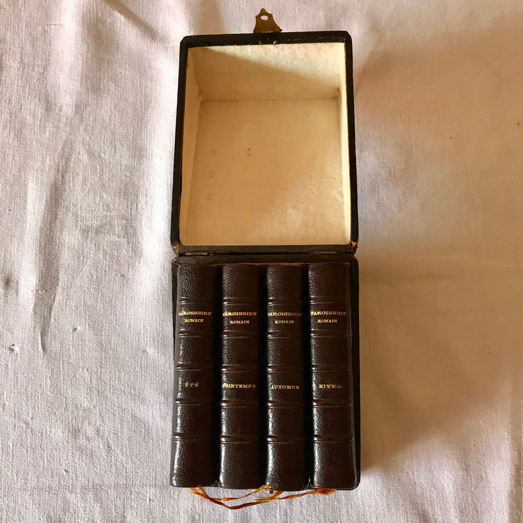 Antique 1910 French Parishioner Prayer 4 Books Leather Spring Summer ...