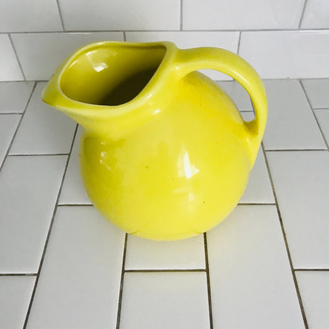 Bright Yellow Pitcher Pottery Beautiful Size Style and Shape Farmhouse ...