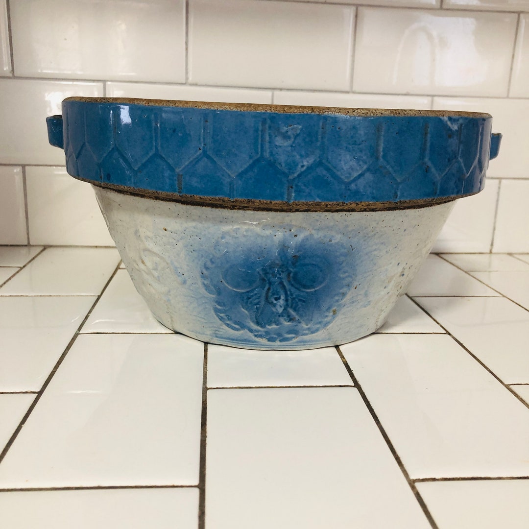 Antique Heavy Pottery Crock Mixing Bowl 4 1/2 Tall - Etsy