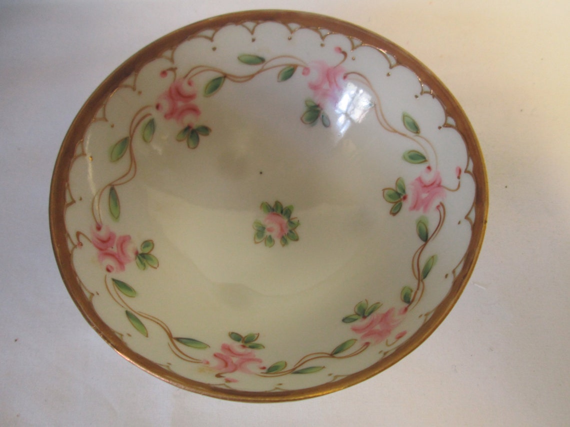 Beautiful Vintage Porcelain Nippon Hand Decorated Rose Pattern - Etsy