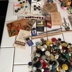 Vintage Sewing Notions Display Jar Full of Many Pieces | Etsy