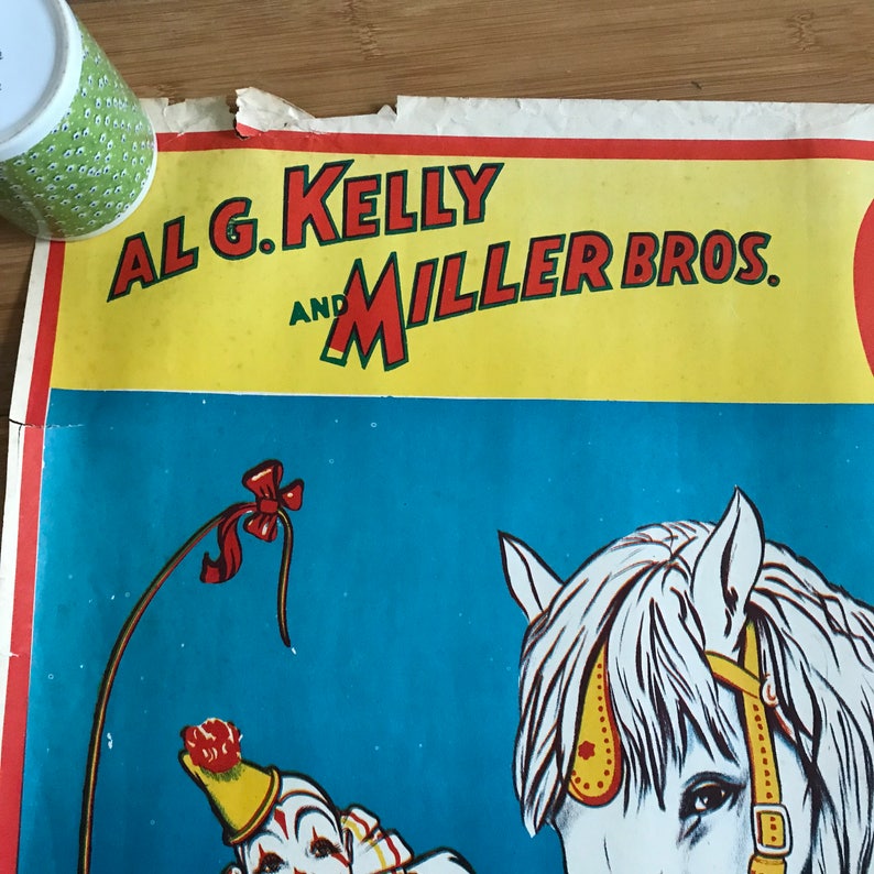 AL G Kelly Circus Poster 1950's Acme Printing Girl on - Etsy