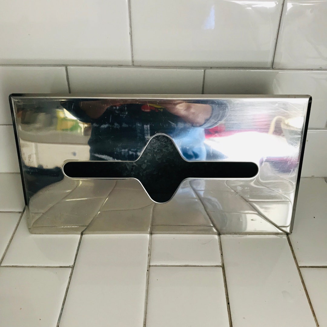 Chrome Wall Inside Mount Tissue Holder Bathroom Retro Mod Atomic ...