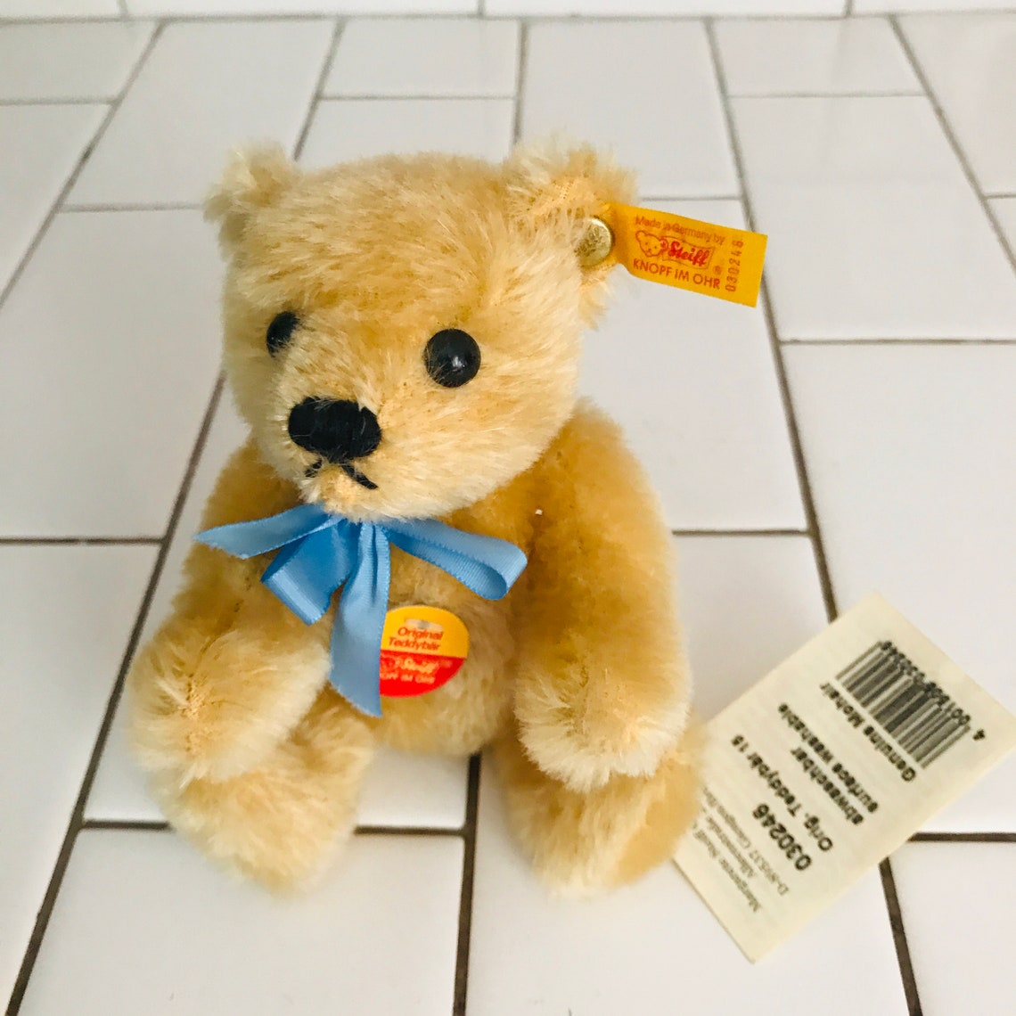 Steiff Original Teddy Blonde Plush Animal 1980's Mini | Etsy