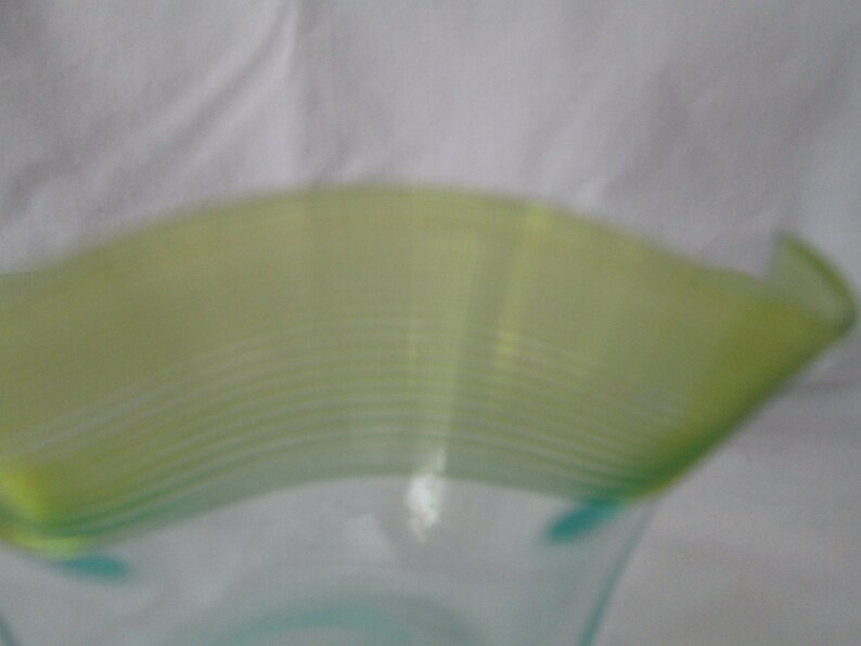 Vintage Loetz Fine Quality Bon Bon Bowl Thread Glass rim light | Etsy