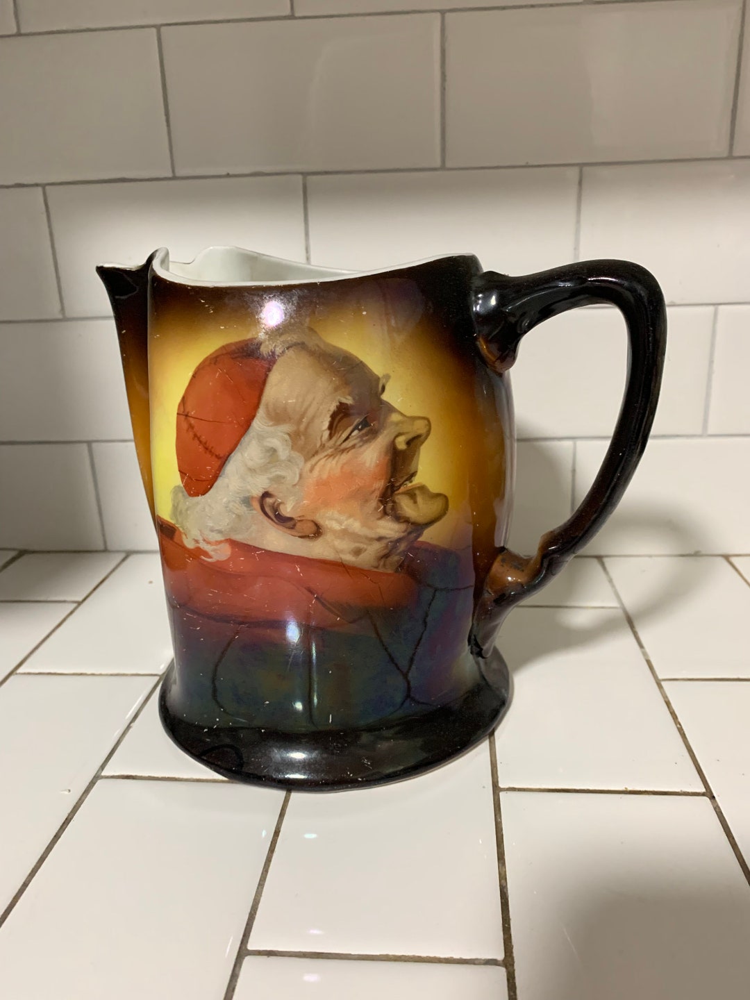 Antique Warwick Portrait Pitcher - Etsy