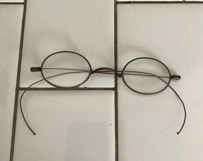 Antique Civil War Era Eyeglasses Eyeware Collectible Display 1860s Glasses Farmhouse Office Eye