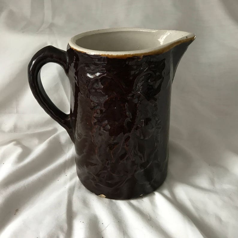Antique Crooksville Burley & Winter Apricot Plum Hull Pitcher - Etsy