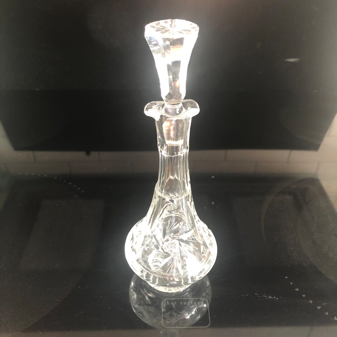 Vintage Cut Crystal Cruet American Brilliant Pattern 10 Tall ...