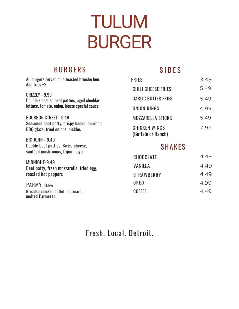 Editable Burger Restaurant Menu Template | Canva | Tulum Style | Food ...