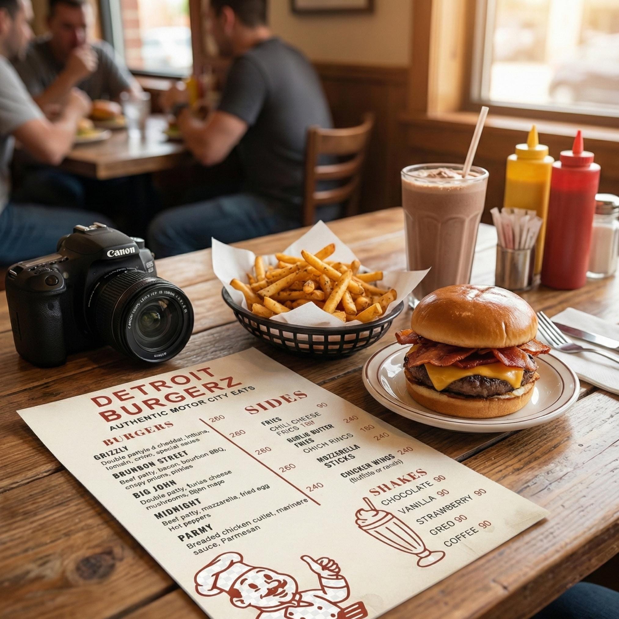 Retro Diner Menu Template • Editable Canva Restaurant • Food Truck ...