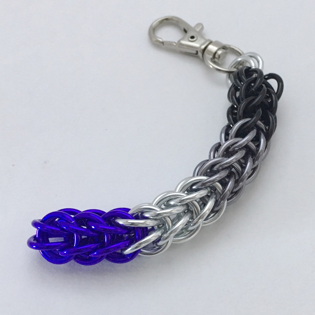 Asexual Pride (ACE) Chainmaille Clip-on Keychain / Zipper Pull / Purse ...