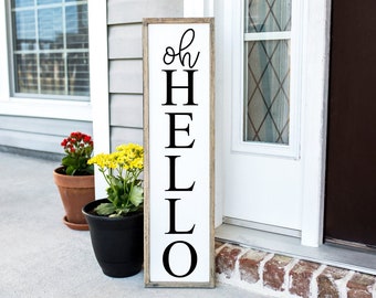 Oh Hello Porch Sign - Etsy