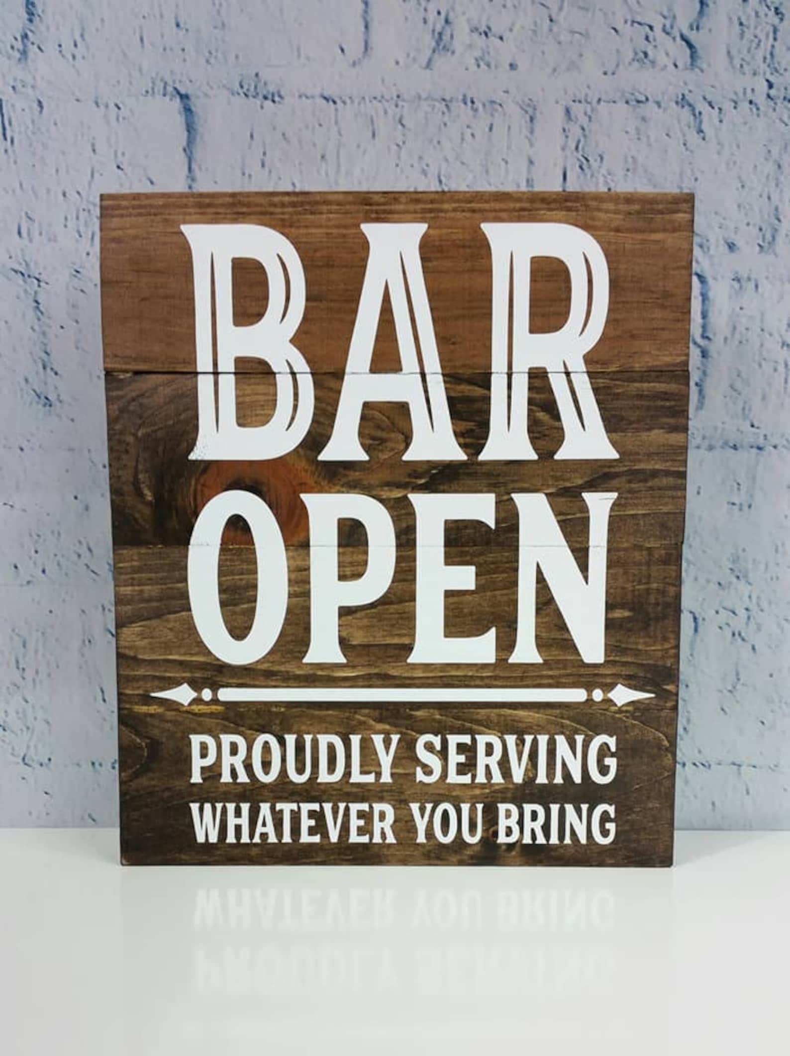 BAR OPEN Bar Open Sign Sign for Bar Man Cave Sign Sign for - Etsy