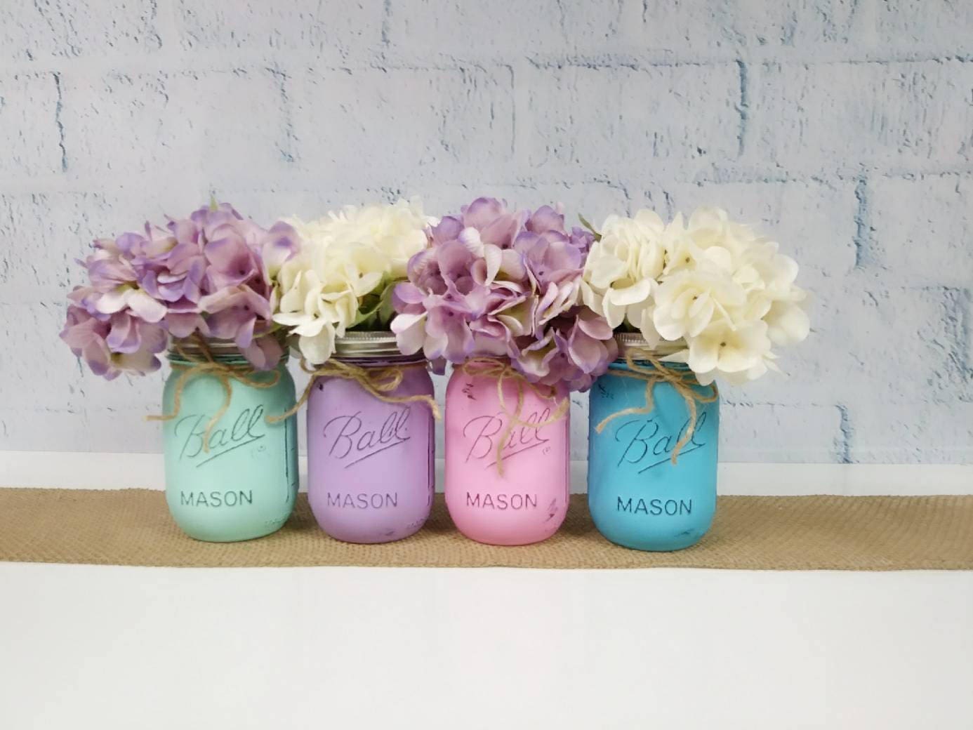Spring Mason Jar Centerpieces