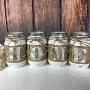 Burlap Mason Jars, Rustic Home Decor, Mason Jar Table Decor, Mason Jar ...