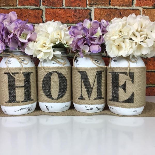 Burlap Mason Jars - Etsy
