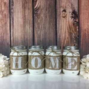 Burlap Mason Jars, Rustic Home Decor, Mason Jar Table Decor, Mason Jar ...