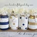 Party Decorations, Navy Blue and Gold, Polka Dot and Stripe Decor ...