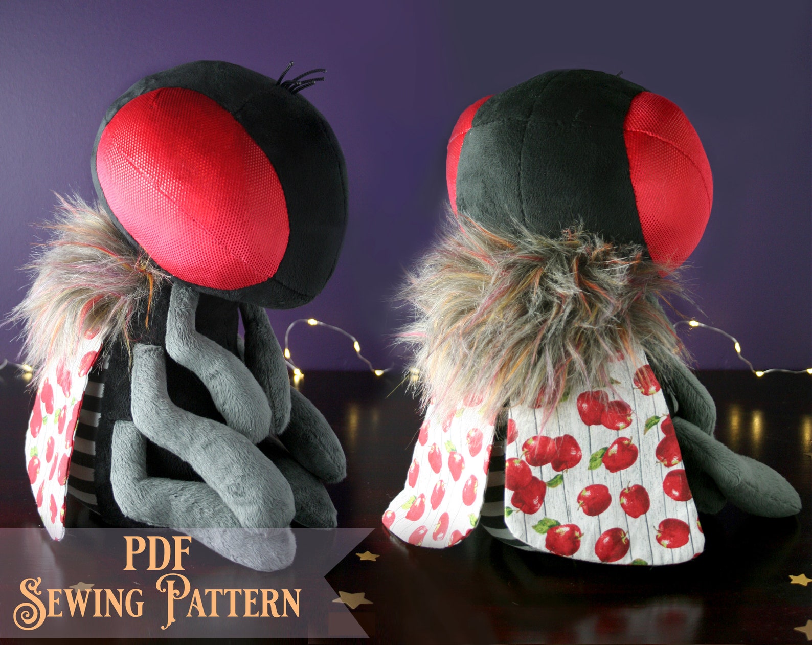 Fruit Fly Plush Sewing Pattern Insect Stuffed Animal Pattern | Etsy