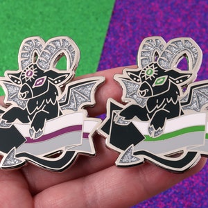 24 Flags Pride Demons Hard Enamel Pin LGBTQ / Rainbow Glitter Gay Pride ...