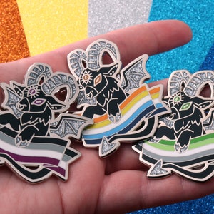 24 Flags Pride Demons Hard Enamel Pin LGBTQ / Rainbow Glitter Gay Pride ...