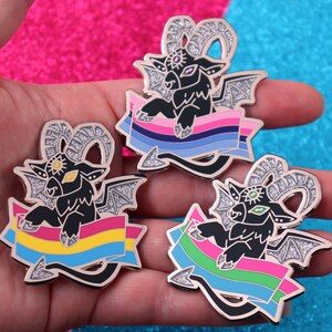 24 Flags Pride Demons Hard Enamel Pin LGBTQ / Rainbow Glitter Gay Pride ...