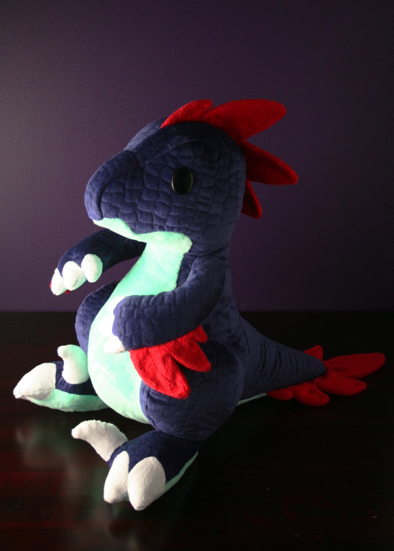 Raptor Plushie Pattern PDF Dinosaur Stuffed Animal Pattern - Etsy