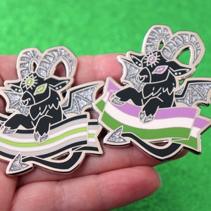 24 Flags Pride Demons Hard Enamel Pin LGBTQ / Rainbow Glitter Gay Pride ...