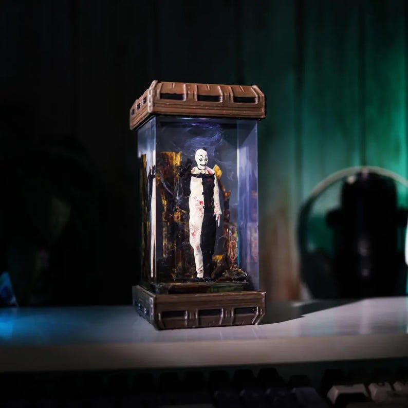 Art the Clown Resin Lamp, Terrifier Horror led Night Light, Handmade ...
