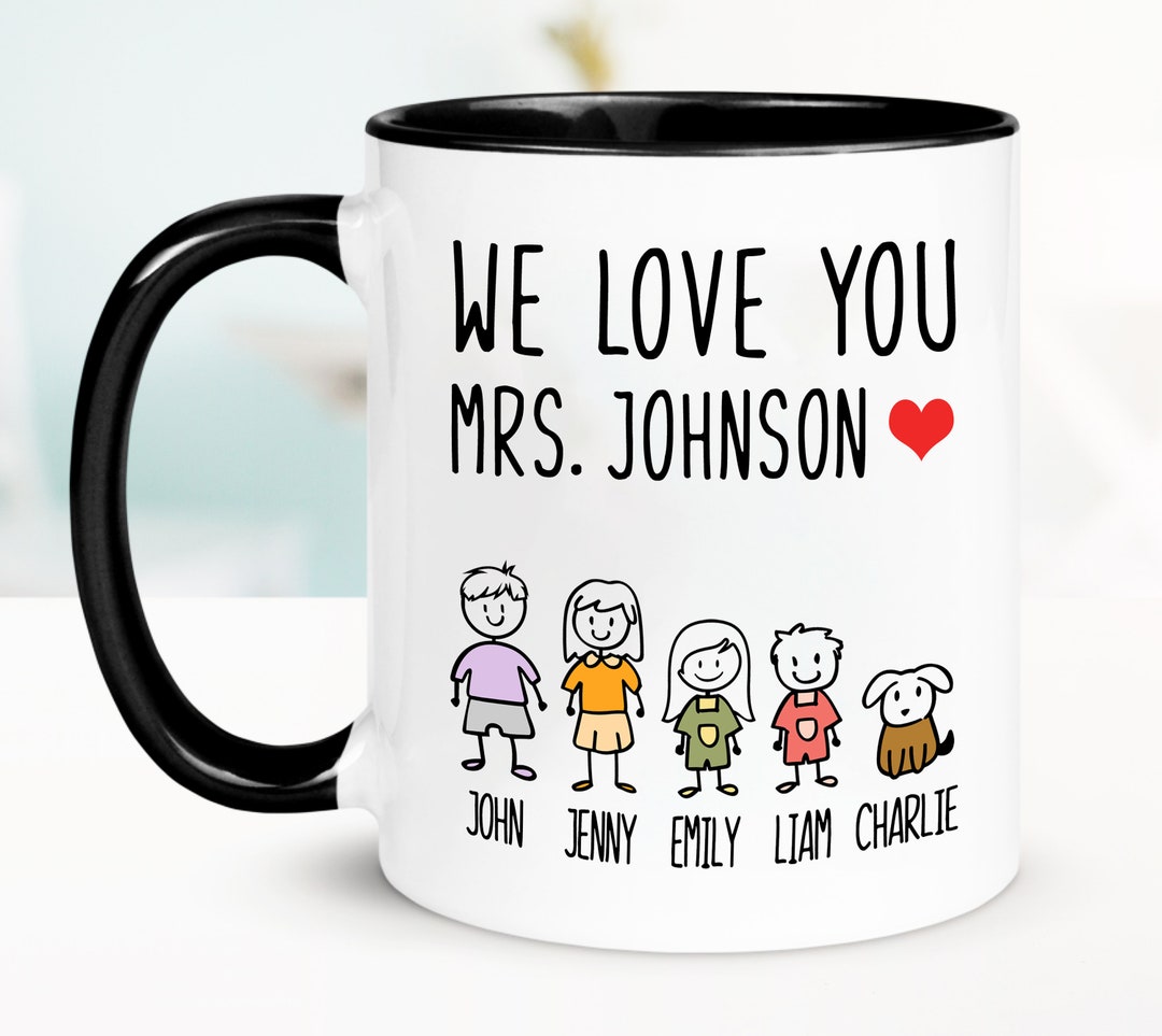 Personalized Coffee MUG, Stick Figure Mug, Personalized Gifts, Custom ...