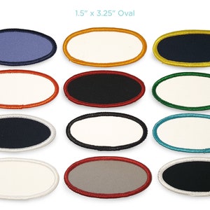 Blank 1.5"x 3.25" Oval Name Patch for DIY Users - Etsy