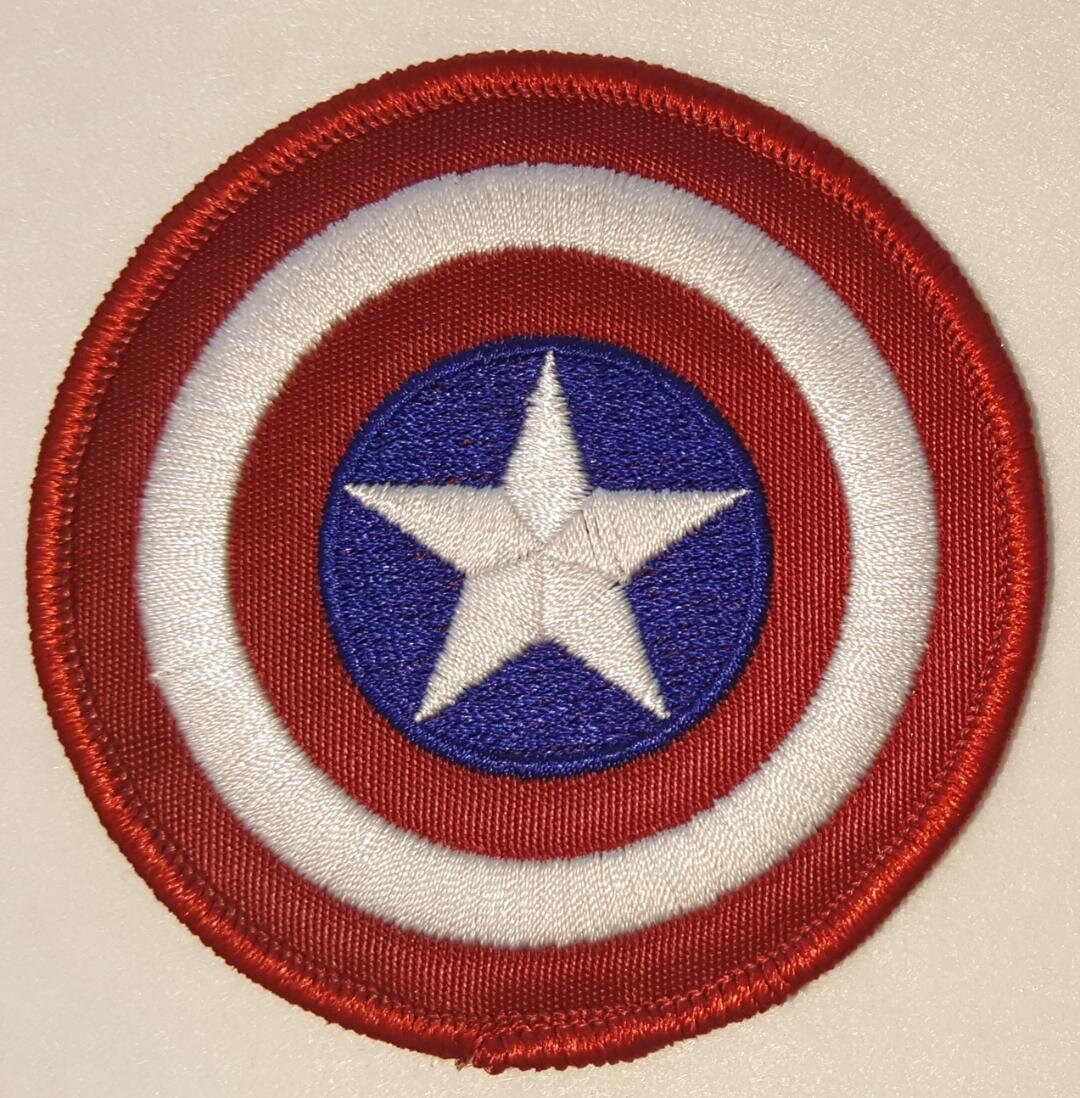 Captain America Embroidered Patch - Etsy