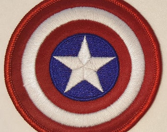 Captain America Embroidered Patch - Etsy
