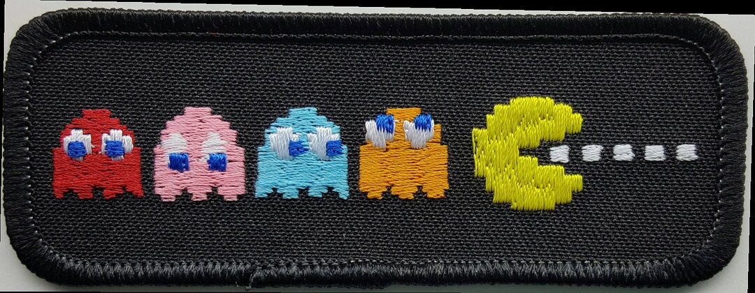 Pac-man Embroidered Patch - Etsy