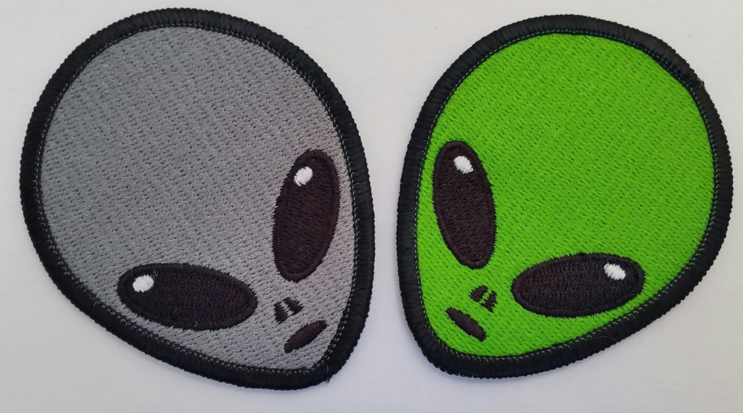 Alien Head Embroidered Patch - Etsy