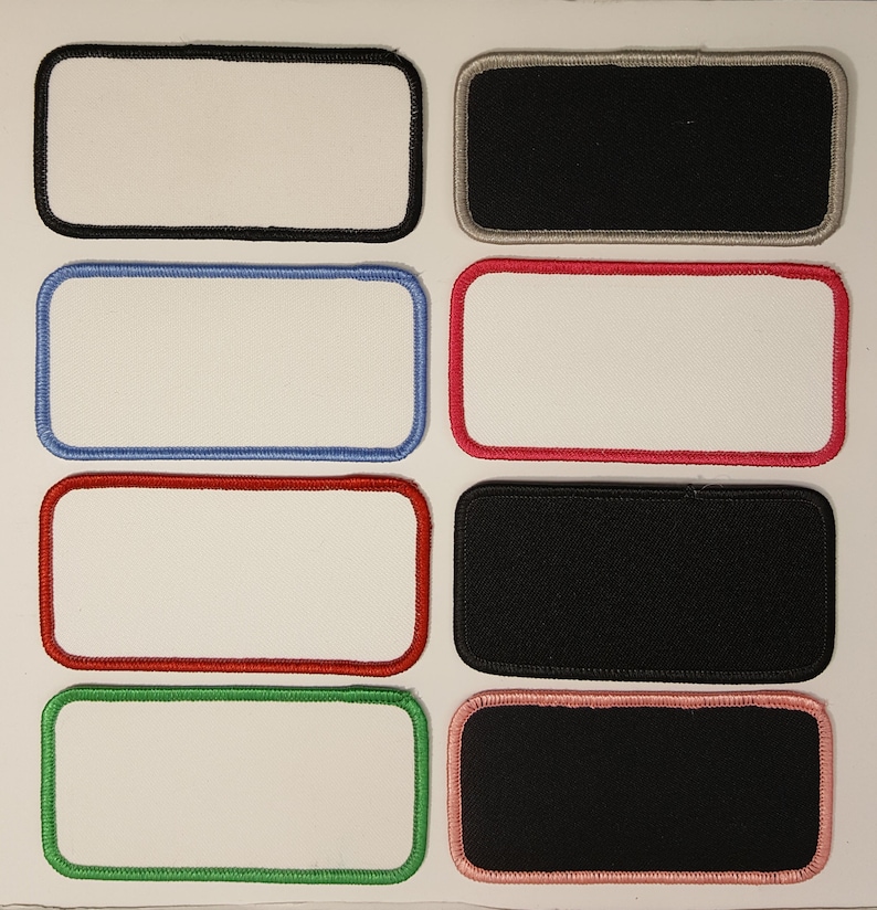 Blank Patch 100% Polyester 2x3 /2x4/ 2.5x 4.5/ 3x5 Rectangle for DIY ...