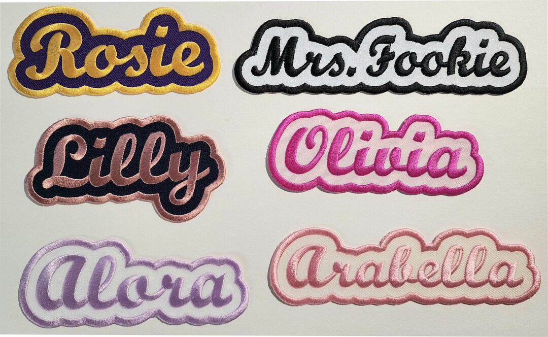 Custom Embroidered Applique Name Iron on Patch - Etsy