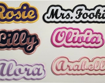 Embroidered Custom Iron-on Rectangle Name Patch - Etsy