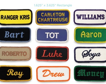Personalized Iron on Name Patch Custom Colors - Etsy