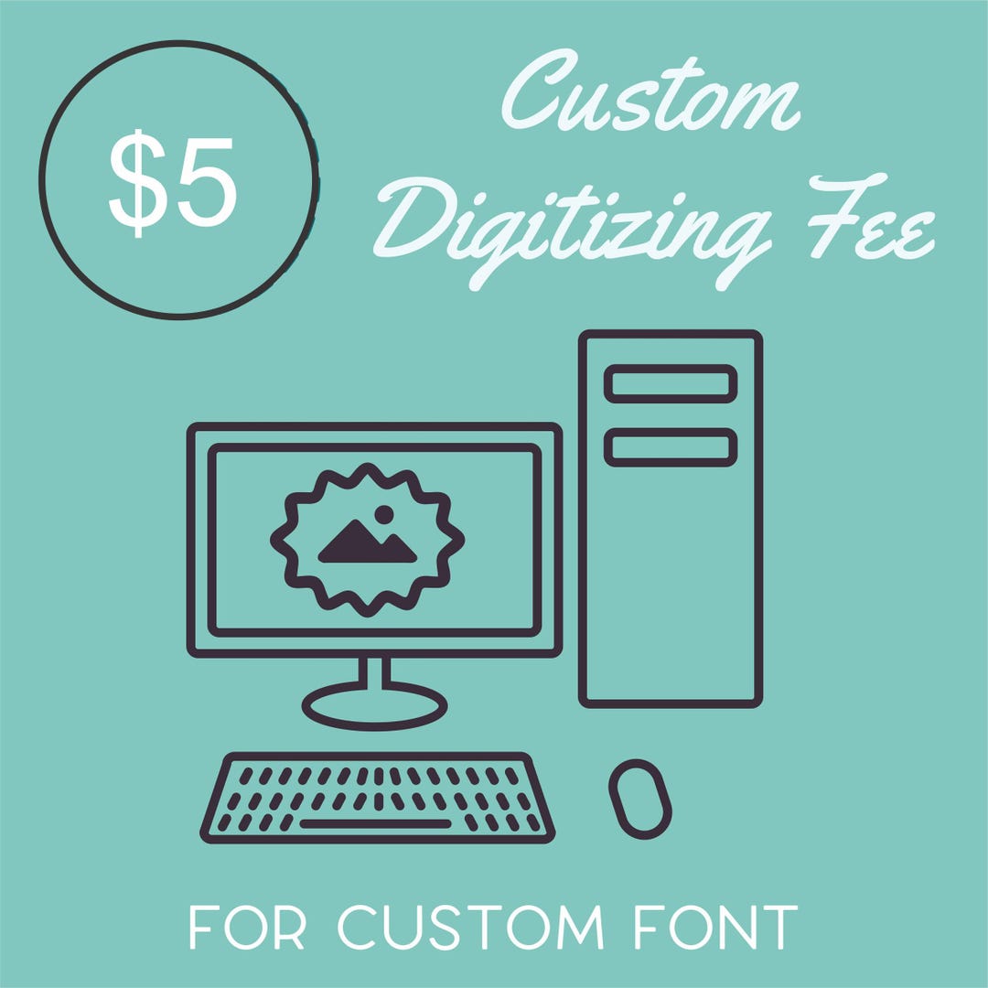Digitizing Fee for Custom Fonts & Symbols - Etsy