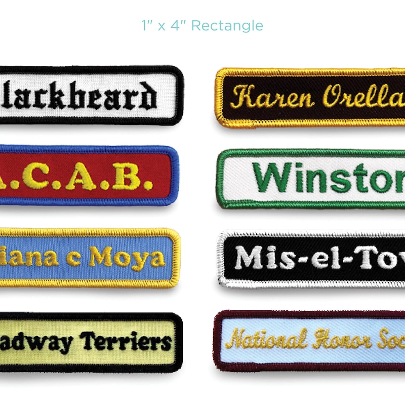14 Inch Name Patch - Etsy