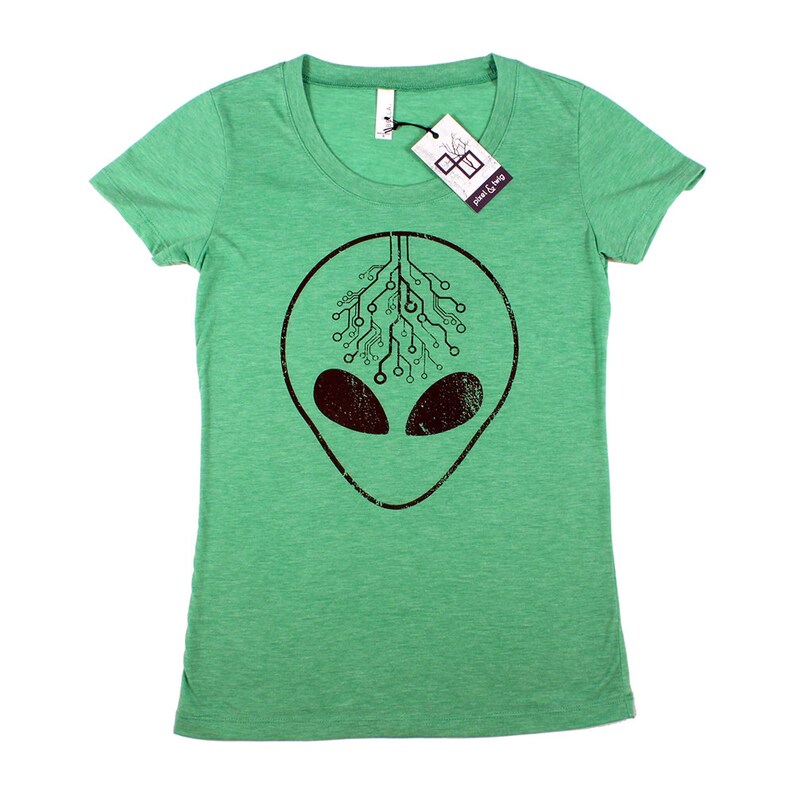 Alien Shirt Screen Printed Women's Tri-blend T-shirt | Etsy