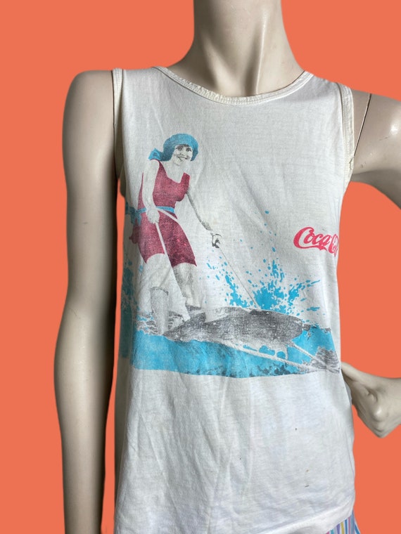 Early 90s Vintage Coke a Cola Tank// Rare Edwardian g… - Gem