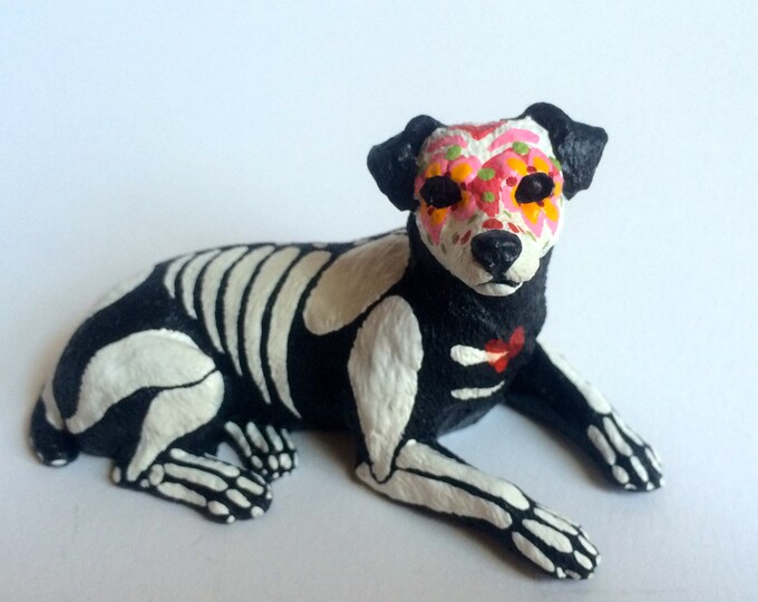 Day of the Dead Jack Russel Terrier Figurine Dia De Los Muertos Dog ...