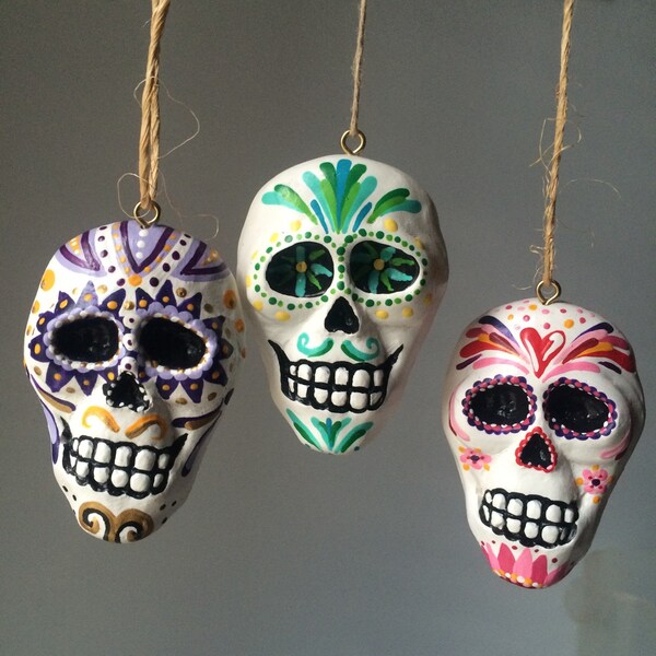Sugar Skull Ornament - Etsy
