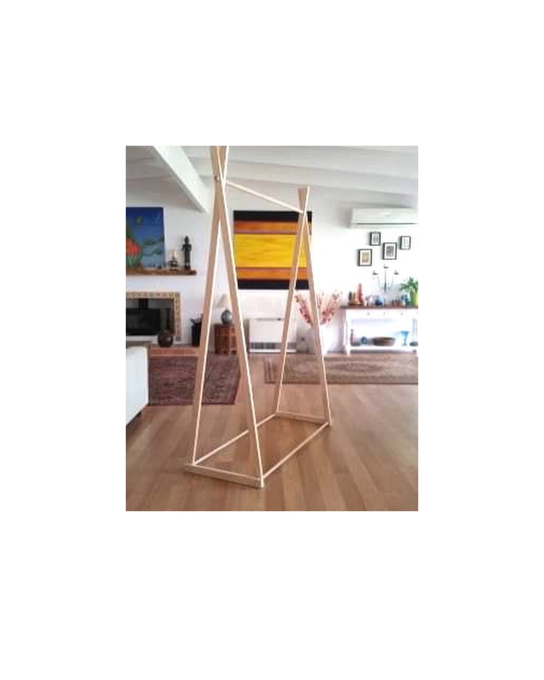Wooden Portable Adult Size Clothing Rack 120cm Wide, Storage Rack ...