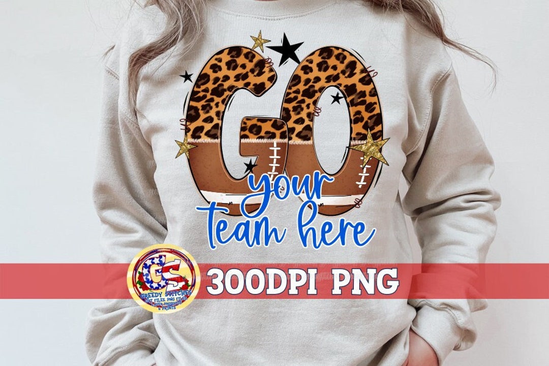 Preppy Go Football Leopard Stars PNG Sublimation | Leopard Football Png ...